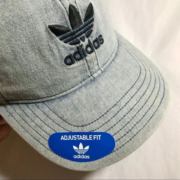 adidas | Accessories | Nwt Adidas Originals Denim Hat Trefoil Ball Cap ...